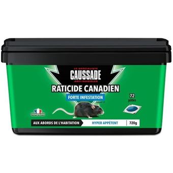 CARPT720 Raticide Canadien Pat'Appat Fortes Infestations 72 pates Lieux ...