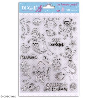 Tampon crystal Toga - Sous la mer - 19 pcs - Tampons encreurs et ...