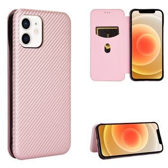 Étui FOXDOCK pour iPhone 12 Mini Case de flip de motif en fibre de ...