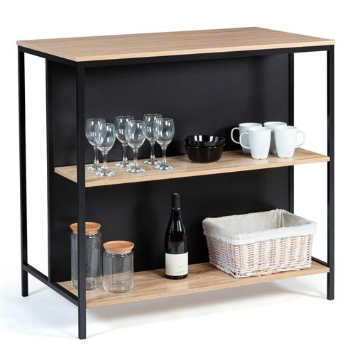 Table de bar îlot DETROIT design industriel - Achat & prix | fnac