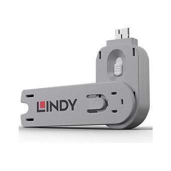 Lindy USB Type A Port Blocker Key - Bloqueur de port USB - blanc ...