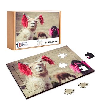 Puzzle en bois 48 Pièces Fabulous - Lama au Pérou Décoration ...