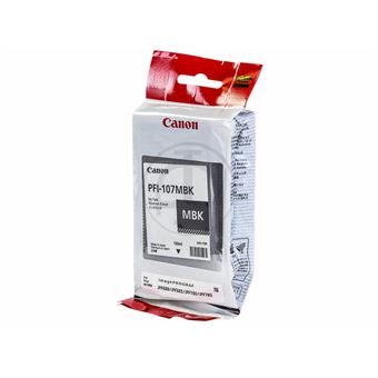 Canon PFI-107 MBK - 130 ml - noir mat - original - réservoir d'encre - pour imagePROGRAF iPF670 ...