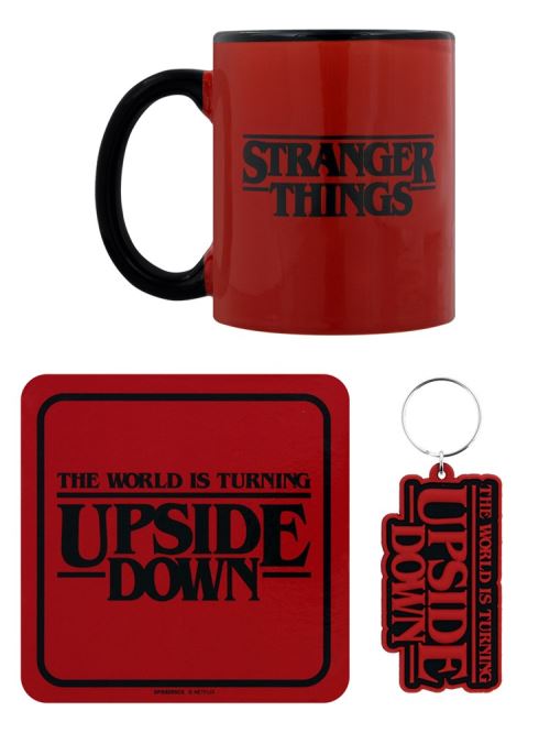 Stranger Things Ensemble tasse, sous-verres et porte-clés Upside Down ...