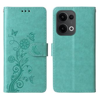 Flip Étui Pour Oppo Reno 5G 14F Flip Fleur Fentes à cartes Cuir GANGXUN ...