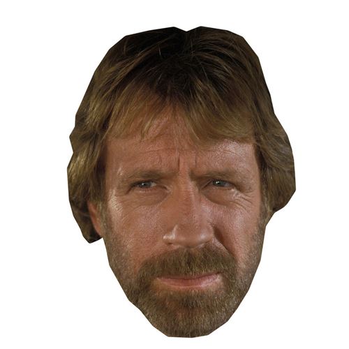 Masque en carton 2D Chuck NORRIS - Acteur - Taille A4 - Masque de ...