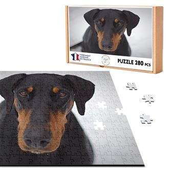 Puzzle classique 280 pièces - Fabulous - Dobermann Pincher Attend ...