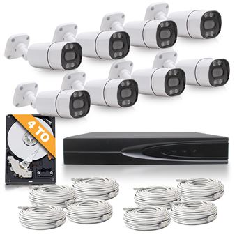 Kit Vidéo Surveillance AI : 8 caméras 4K POE intérieur extérieur avec ...