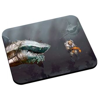Tapis de souris Attention aux requins humour - Tapis de souris - Achat ...