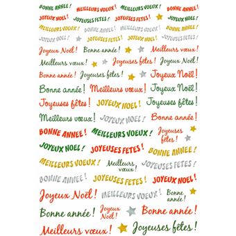 Gommettes Messages vœux 134 stickers bonne année joyeux noël joyeuses ...