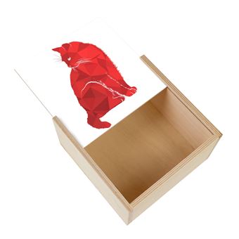 Boite Coffret en Bois - Fabulous - Chat Rouge Illustration Dessin ...