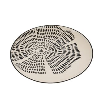 Assiette plate Nala 26 cm (lot de 6) - Amadeus - Noir - Grès ...