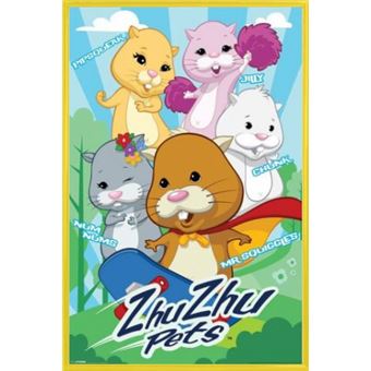 Poster Encadré: Zhu Zhu Pets - Mr. Squiggles, Num Nums, Chunk, Jilly ...