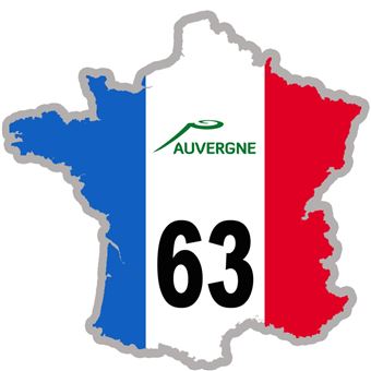 63 France Auvergne - 10x10cm - Sticker/autocollant - Autocollant et ...