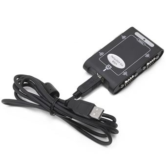 KALEA-INFORMATIQUE Convertisseur USB vers 4 ports RS232 COM DB9 ...