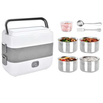 Chauffe-Repas Électrique 2 L Double Couche avec Bols Inox Amovibles ...
