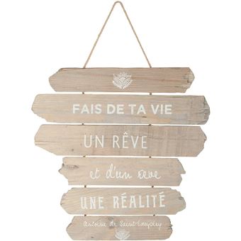 Décoration murale en bois Citation - Fais de ta vie un rêve - Achat ...
