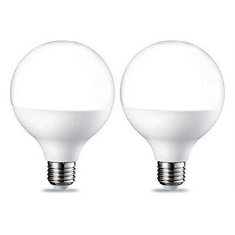 Amz basics lot de 2 ampoules led e27 globe, avec culot à vis edison g93, 14,5 w (équivalent à ...