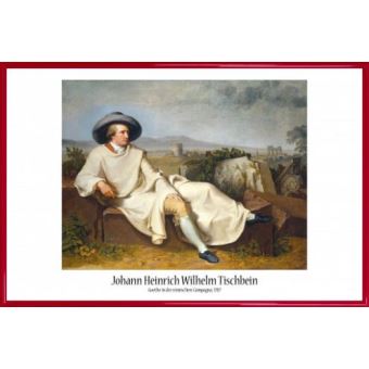Poster Encadré: Johann Heinrich Wilhelm Tischbein - Goethe Dans La ...