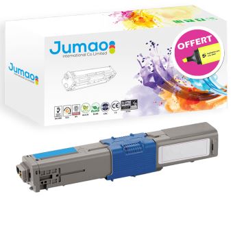 Toner compatible pour OKI C 510 C510dn C511 C511dn C530dn C531 C531dn, Cyan 5000 pages-Jumao ...