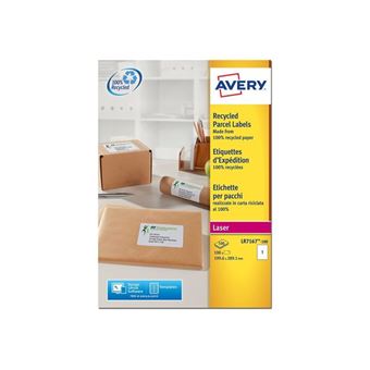 Avery QuickPEEL Recycled Labels LR7167 - Adhésif permanent - blanc ...