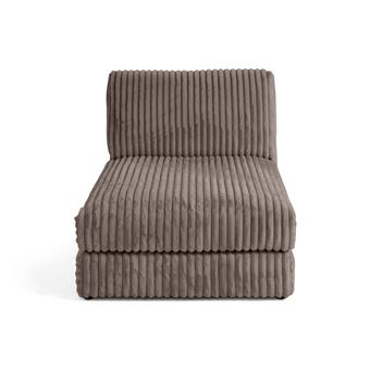 Jasper - module méridienne - en velours côtelé grosses côtes - Taupe ...