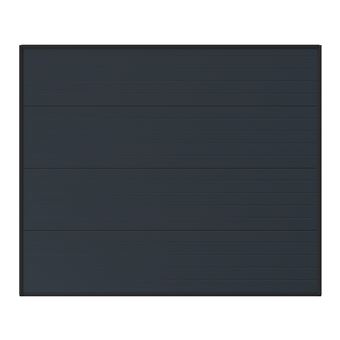 Porte de garage sectionnelle effet rainuré anthracite motorisée L254 x ...