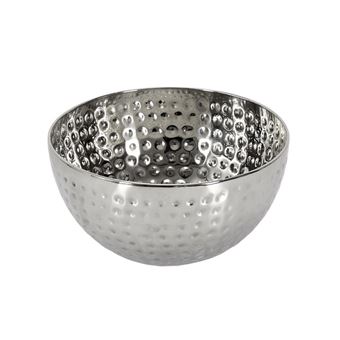 -1€ sur Coupelle Martelé en Inox Suodan 15cm Argent - Plat / moule ...