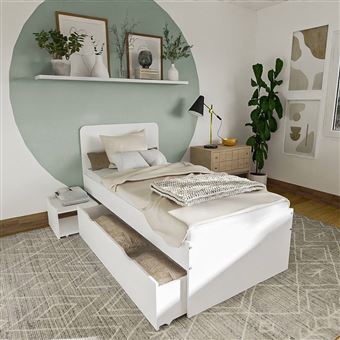 Lit enfant Wilma CAMIF Blanc - Lit enfant - Achat & prix | fnac