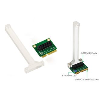KALEA-INFORMATIQUE Adaptateur M2 vers MiniPCIe ou M.2 vers mSATA. Avec équerre de maintien du ...