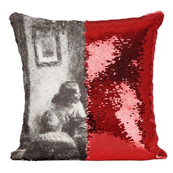 Fabulous Housse de Coussin à Sequin - Paillettes Rouge East Side ...