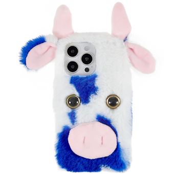 Coque en TPU oreille de vache laitière, fourrure d'hiver pour votre ...