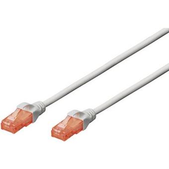 Digitus RJ45 Câble réseau, câble patch CAT 6 U/UTP 1.00 m gris torsadé ...