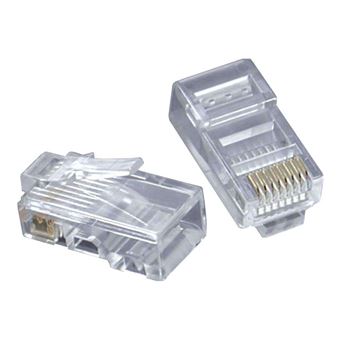 C2G RJ45 Cat5E Modular Plug for Flat Stranded Cable - Connecteur de ...