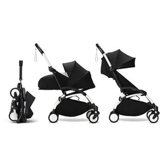 STOKKE - Poussette Yoyo 3 Pack 0 Et 6 Noir Cadre Blanc Stokke ...
