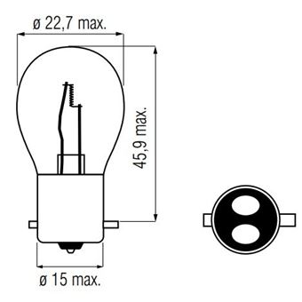 Lampe 12V-21 / 5W Bay15D Rouge - Ampoule - Équipements électriques pour luminaire - Achat & prix ...