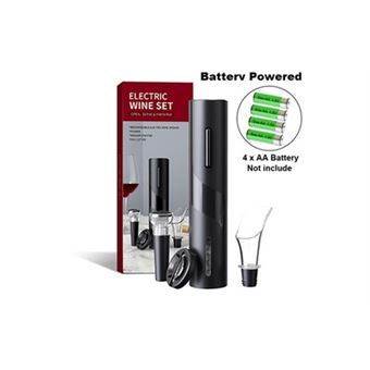 Ouvre-bouteille de vin noir électrique ensemble tire-bouchon ...