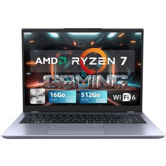 PC Portable Gamer, VANWIN 15.6'' FHD, AMD Ryzen 7 6800HX(8C-16T, jusqu'à 4,7 GHz)16Go DDR5,512Go ...