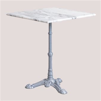Table de Bar Carrée en Marbre Moka SKLUM Gris 72 cm - Achat & prix | fnac