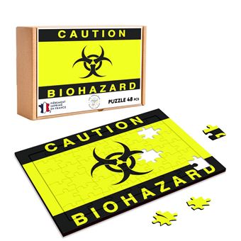 Puzzle en bois 48 Pièces Fabulous - Caution Biohazard Danger (28 x 20 ...