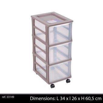 colonne sur roulettes en plastique 3 tiroirs de rangement - Rangement ...