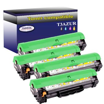 Lot de 4 Toners compatibles type T3AZUR pour HP LaserJet M1120 ...