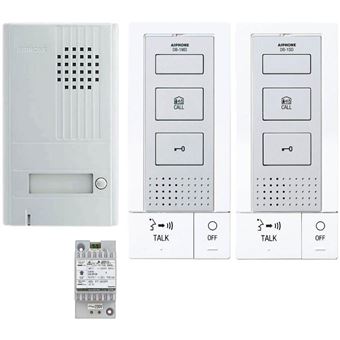 Aiphone - Kit portier audio 2 fils platine saillie Alu 1 bouton 1 ...