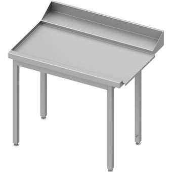 Table Inox Adossée de Déchargement pour Lave Vaisselle à Capot - Stalgast - à monter - Acier ...