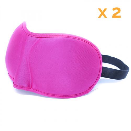 Lot de 2 masques de nuit, sommeil, voyage avec serre tête élastique ...