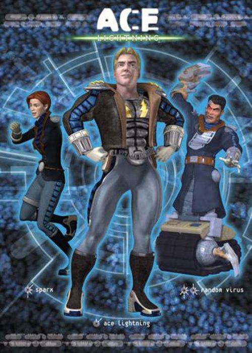 Ace Lightning Poster - Ace, Sparx, Random Virus (89x59 cm) - Achat ...