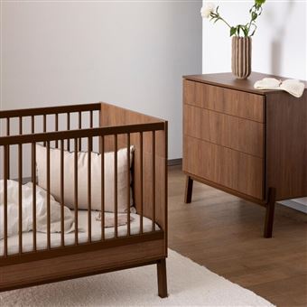 QUAX - Chambre Duo Ashi Châtaignier Lit bébé 60x120cm + Commode - Petit ...