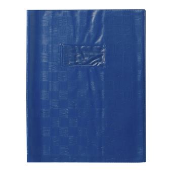 Protège-cahiers à rabat marque-pages 17x22cm Bleu - Protège-cahier et ...