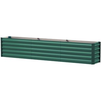 Carré potager de jardin rectangulaire dim. 240L x 120l x 30H cm tôle d ...