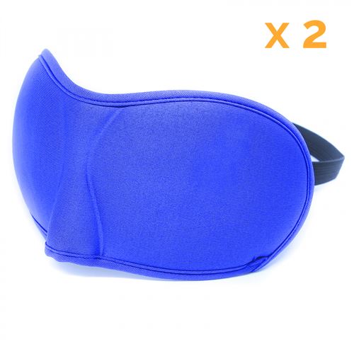 Lot de 2 masques de nuit, sommeil, voyage avec serre tête élastique ...